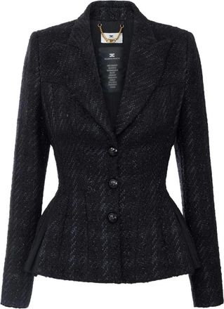 Elisabetta Franchi Damen, Jacken, Schwarzk, XSGr&ouml;&szlig;e