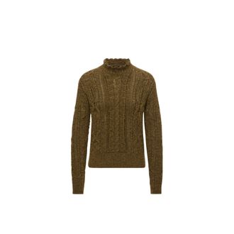 Moncler Moncler Alpaca Blend Openwork Jumper, Women, Green, Size: Xs