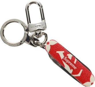 Louis Vuitton unisex, Pre-owned, Rouge, Taille: ONE Size Porte-cl&eacute;s en toile Pre-owned