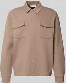 Marc O'Polo Denim Relaxed Fit Hemdjacke aus reiner Baumwolle