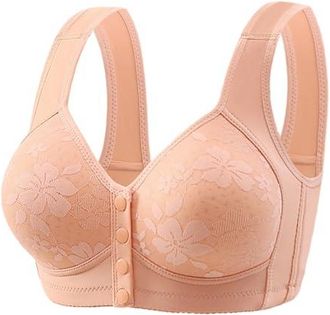 Generic Soutien-gorge 2026 pour femme - Bonnet fixe - Boucle avant - Sous-v&ecirc;tements pour personnes &acirc;g&eacute;es - Grande taille - Sans armatures - D&eacute;bardeur fin, Ora