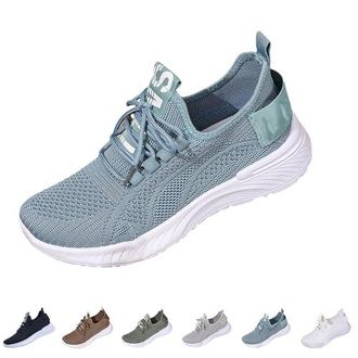 Generic Chaussures de course d&eacute;contract&eacute;es &agrave; enfiler pour femme - En maille respirante - Antid&eacute;rapantes - L&eacute;g&egrave;res - Pour le fitness, le tennis, le sport, bleu