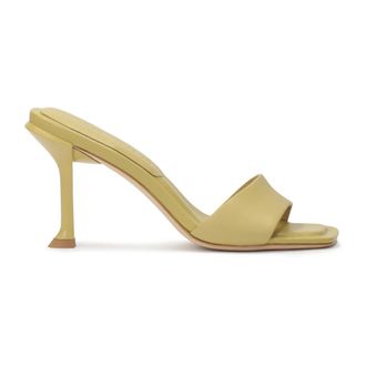 Kazar Leder-Pantoletten mit einem Becherabsatz - - Shoes - Damen - Gr&uuml;n - 37 EU