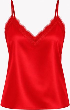 Worldclassca Top Spaghetti Lace Trim Top