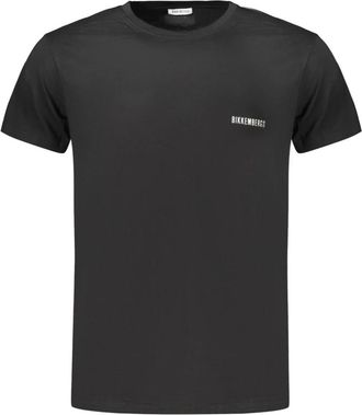 Dirk Bikkembergs Gestreiftes Kurzarm-T-Shirt mit vertikalen Streifen - - Tops - Herren - Schwarzk - 2XL
