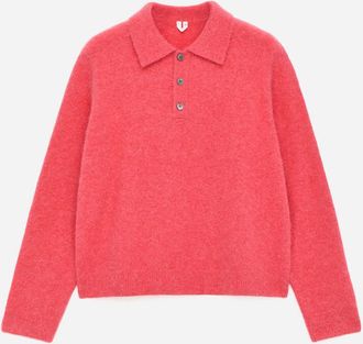 Arket Poloshirt Aus Alpakawolle Und Wolle -Rosa
