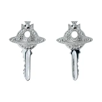 Vivienne Westwood Femme, Accessoires, Gris, Taille: ONE Size Boucles doreilles Curzio