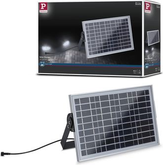 Paulmann 94552 Park + Light Au&szlig;enleuchte Einspeisung Solarmodul IP65 max. 10 W Solar Charger Silber Zubeh&ouml;r Garagenlicht