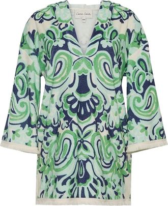 Cara Cara robe courte Wilson &agrave; motif cachemire - Vert