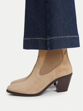 Tommy Hilfiger Stiefeletten Suede Western Chelsea Boot FW0FW09581 Beige