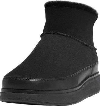 FitFlop Fit Flop - Gen-FF Ultra Mini Doubleface Stiefeletten f&uuml;r Damen, Lammfell (Schwarz)