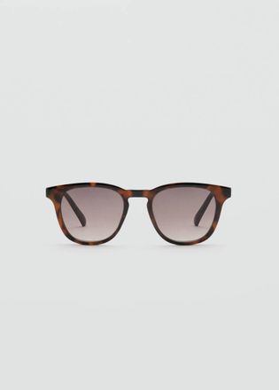 Mango Lunettes de soleil monture ronde chocolat - Homme - Taille unique - MANGO MAN