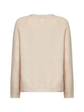 Max Mara Womens Sweater Wkdghiacci Almond Alpaca Blend Beige