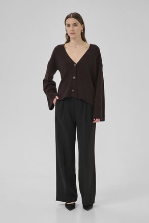 MY ESSENTIAL WARDROBE Strickjacke HuxiMW Strickjacke Tight fit dark brown