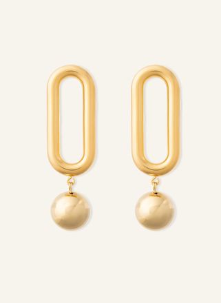 Vanessa Baroni Vanessa Baroni Ohrh&auml;nger Bold Link Bead Earring Gold By Glambou gold