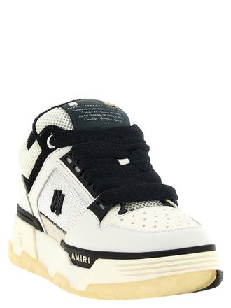 Amiri Leather & Technical Fabric Sneakers - White