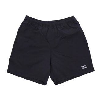 Obey Schwarze Nylon Herrenshorts mit Taschen - - Shorts - Herren - Schwarzk - XL