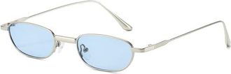 Generic Lunettes De Soleil Polaris&eacute;es En M&eacute;tal For Hommes Et Femmes, Id&eacute;ales For La Conduite Les Sports Plein Air(Blue)