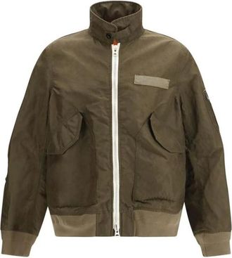 sacai Homme, Vestes, Vert, Taille: L Nylon Bomber Jacket