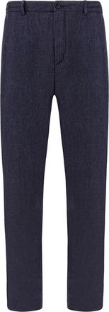 Paul & Shark Homme, Pantalons, Bleu, Taille: 5XL Pantalon Chino en Lin avec Cordon de Serrage
