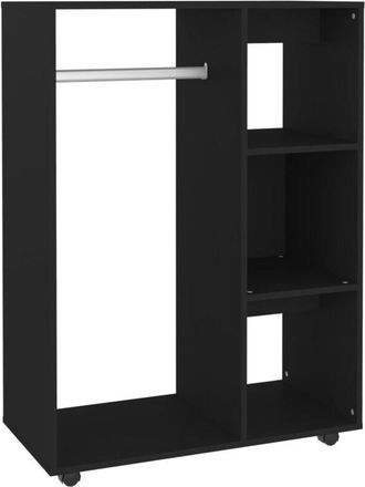 vidaXL Vidaxl - Garde-robe Noir 80x40x110 cm Aggloméré
