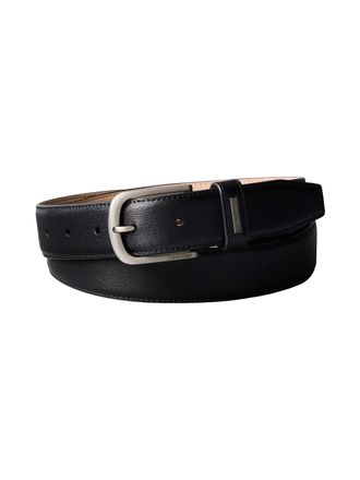 Calvin Klein Lederg&uuml;rtel CALVIN KLEIN CASUAL PIN BUCKLE 32MM FIXED, Herren, Gr. 11,5, schwarz, brushed nickel, Web, Rindsleder, unifarben, G&uuml;rtel Lederg&uuml;rtel, Gr&ouml;&szlig;