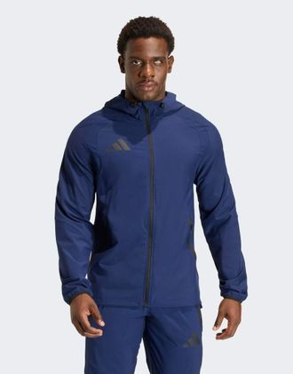 adidas adidas Performance - Tiro - Veste coupe-vent de voyage - Bleu marine et noir