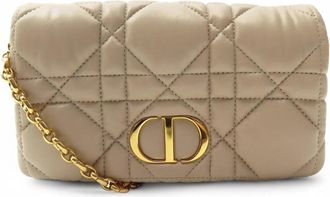 Dior Clutches - NEUE DIOR CARO S5135 POUCH CANNAGE SAND LEDER WOC - Gr. unisize - in Beige - f&uuml;r Damen