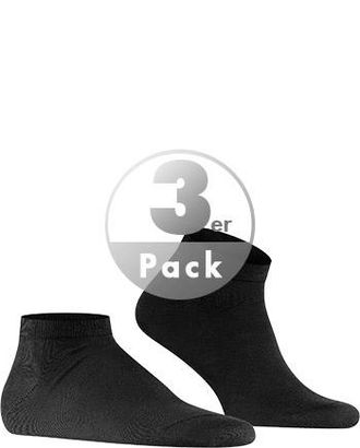 Falke Herren Sneakersocken schwarz Baumwolle unifarben