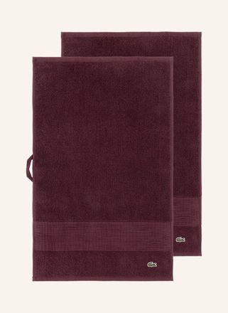 Lacoste G&auml;stetuch 2er Set Llecroco rot