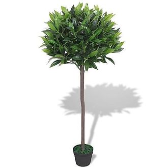 vidaXL Laurier Artificiel avec Pot D&eacute;coration dInt&eacute;rieur 125 cm Vert Maison