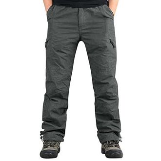 Generic Pantalon cargo pour homme - Pantalon de randonnée et de marche - Tendance et décontracté - Plusieurs poches - Pantalon cargo - Pantalon de combat - Pa