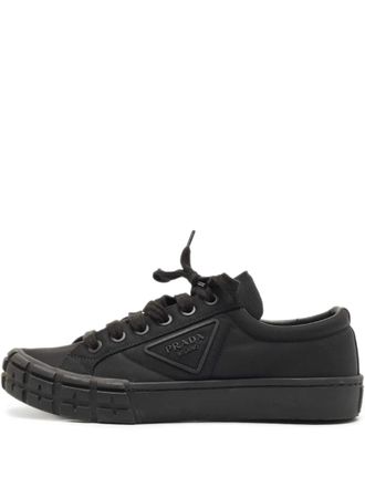 Prada baskets Wheel Cassetta en daim - Noir