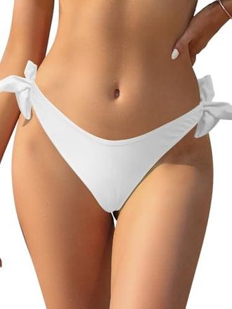 SHEKINI Maillots de Bain BrésilienTrunks Bikini String pour Femme Sexy à la Mode Réglable Side Tie-up Thong Bas de Maillots Taille Basse Cheeky Bikini de Plag