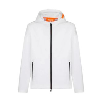 Suns Homme, Vestes, Blanc, Taille: XL Veste imperm&eacute;able avec fermetures &eacute;clair en caoutchouc