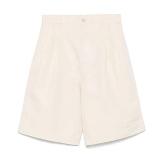 Filippa K Wei&szlig;e Shorts mit vorderer Knopfleiste - - Shorts - Damen - Wei&szlig; - M