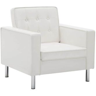 vidaXL Sessel Wei&szlig; Kunstleder - Vidaxl