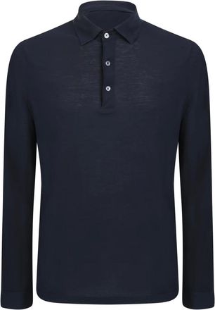 Dell'Oglio Homme, Tops, Bleu, Taille: 3XL Polo Bleu Design Classique