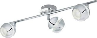 Eglo Deckenlampe Nocito 1, Deckenstrahler, Stahl in chrom, weiss, GU10 Fassung