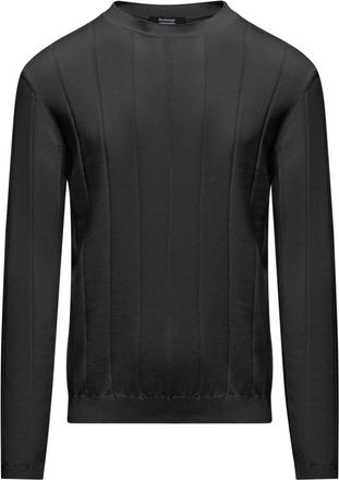Bomboogie Homme, Pulls, Noir, Taille: 2XL Pull en coton &agrave; larges c&ocirc;tes