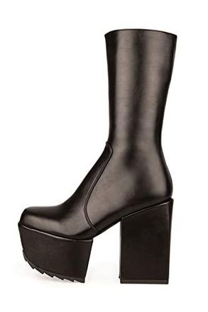Lamoda Black Swan Platform Knee High Boots, EU 39
