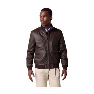 Brooks Brothers Bomberjacke mit Strickkragen - - Jackets - Herren - Braun - L