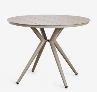 Sklum Sklum - Valerie runder Gartentisch aus Aluminium Moka Braun &Oslash;100 cm