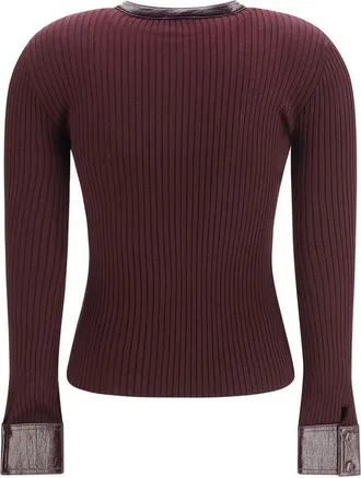 Courr&egrave;ges Womens Bordeaux Viscose Cardigan Clothing