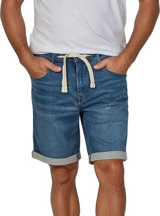 Riverso Jeans Shorts Herren Stretch Kurz Kordelzug Regular Fit RIVPaul Kurze Hosen Bermuda Shorts Sommer Denim Einfarbig, Gr&ouml;&szlig;e:W 44, Farbe:Middle Blue Denim 