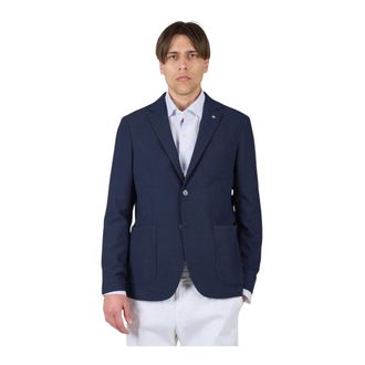 AT.P. CO Blauer Spring Fabric Blazer - - Jackets - Herren - Blau - 3XL