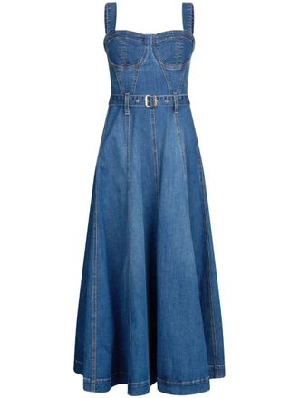 Liu Jo robe-bustier en jean - Bleu