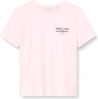 GANT Damen Reg Graphic T-Shirt, Salmon, 3XL EU