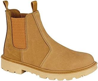 Grafters Grinder Bottes de sécurité à double soufflet en cuir pour homme, peau, 39 1/3 EU