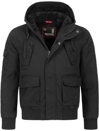 Alessandro Salvarini Winterjacke Herren mit Teddyfutter - Parka mit Kapuze Warme Jacke mit Teddyfell und vielen Taschen